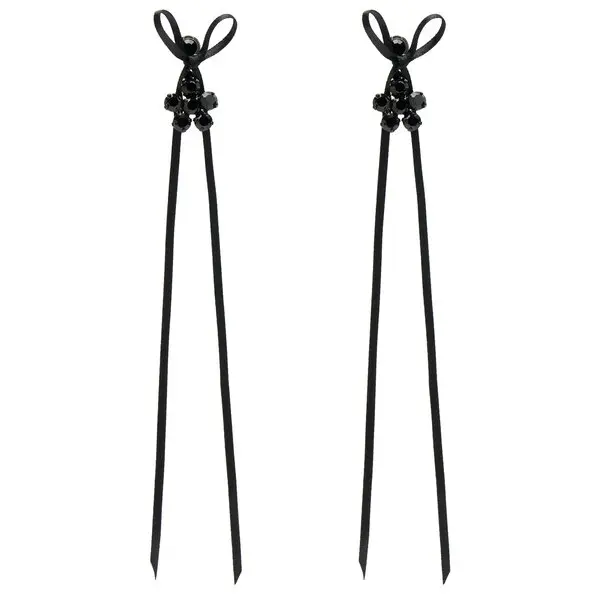 Simone Rocha Mini Daisy Drop Bow Earrings