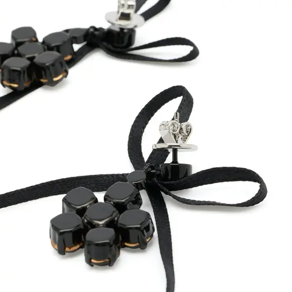 Simone Rocha Mini Daisy Drop Bow Earrings