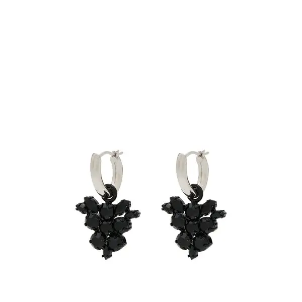 Simone Rocha Frond Hoop Earrings - Jet