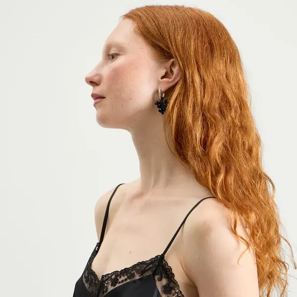 Simone Rocha Frond Hoop Earrings
