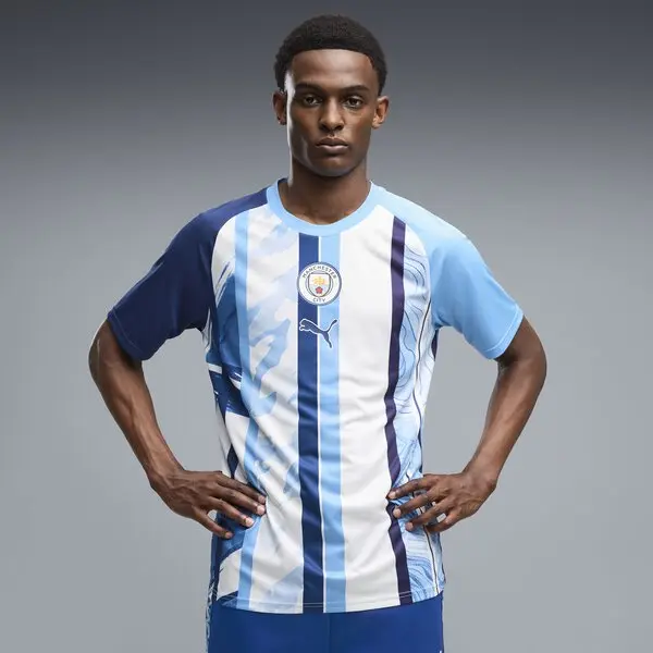 PUMA Manchester City Cloud Print Jersey - White
