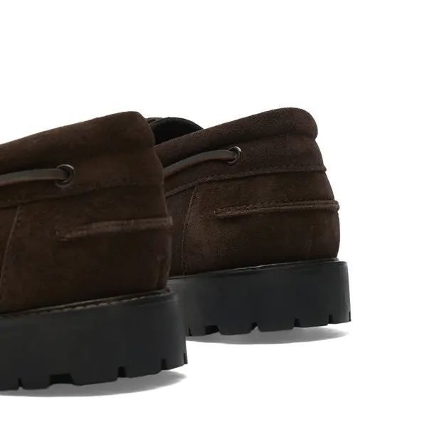 Studio Nicholson Guston Lace Up Boat Shoe - Caffe
