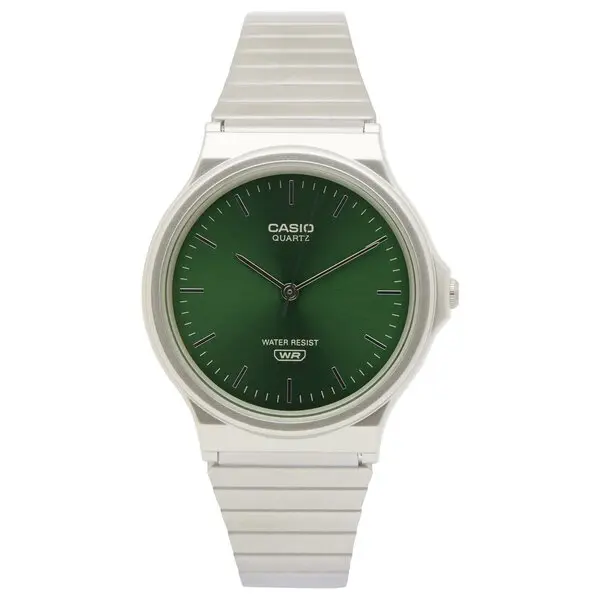 Casio Mq-24da Metal Watch - Silver/green