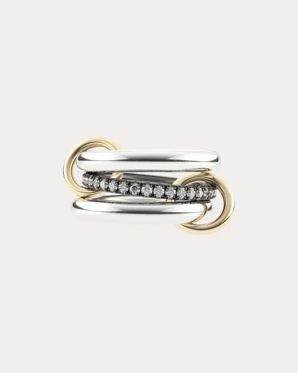 SPINELLI KILCOLLIN Gray Diamond Libra Ring - Silver