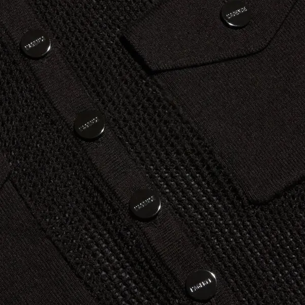 L'Agence Carine Pointelle Knit Polo With Utility Pockets - Coffee Bean