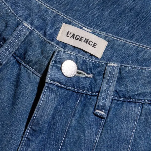 L'AGENCE Jayani Pleated Wide-leg Jean