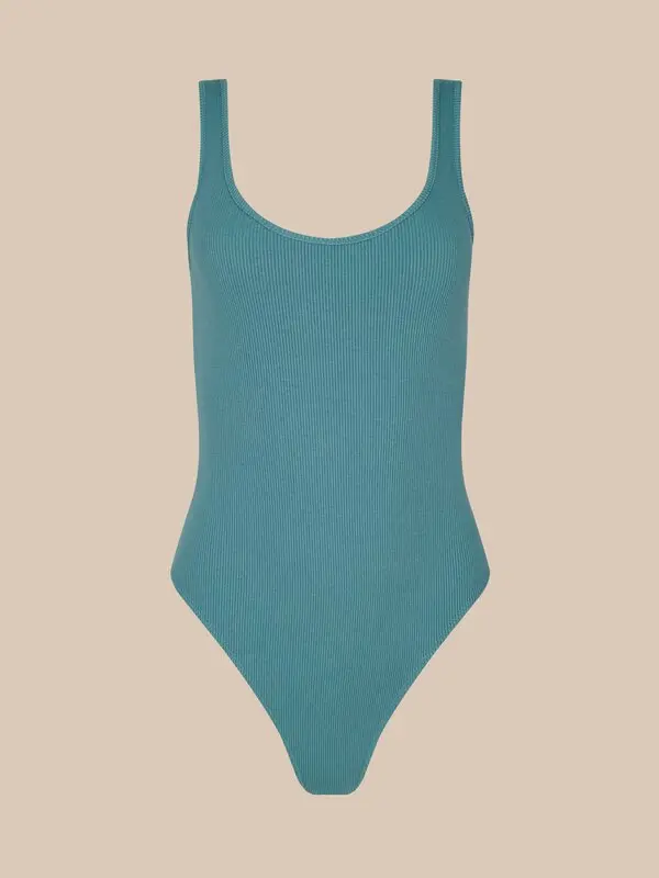 L'Agence Nica Scoopneck Bodysuit - Cadet Blue