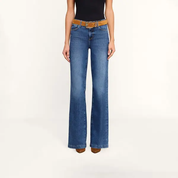 L'Agence Clayton Wide-leg Jean In Wash - Newcastle