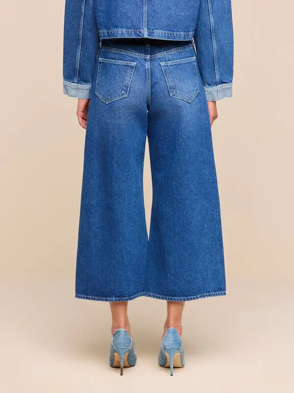 L'Agence Bronte Cropped Wide-leg Jean