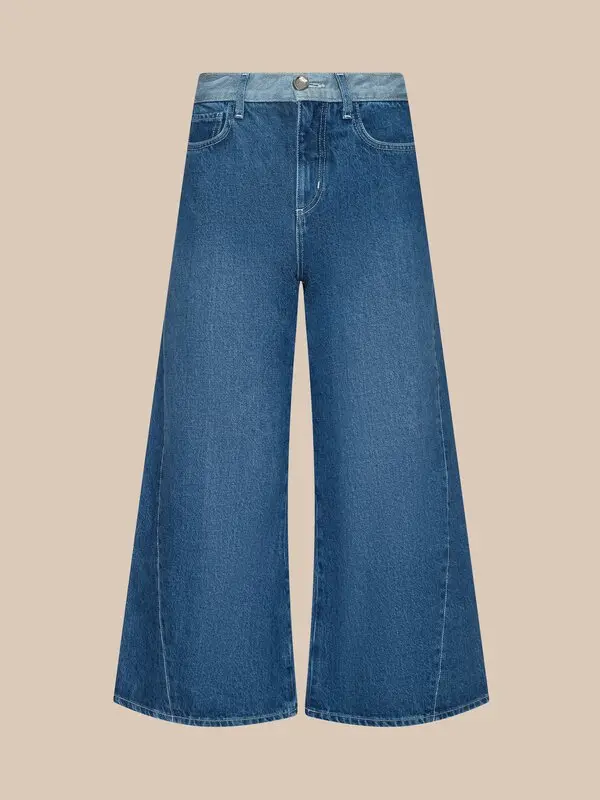 L'Agence Bronte Cropped Wide-leg Jean