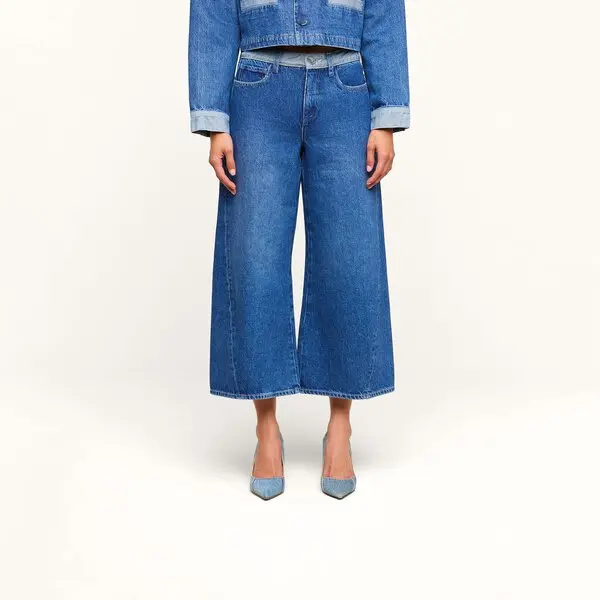 L'Agence Bronte Cropped Wide-leg Jean
