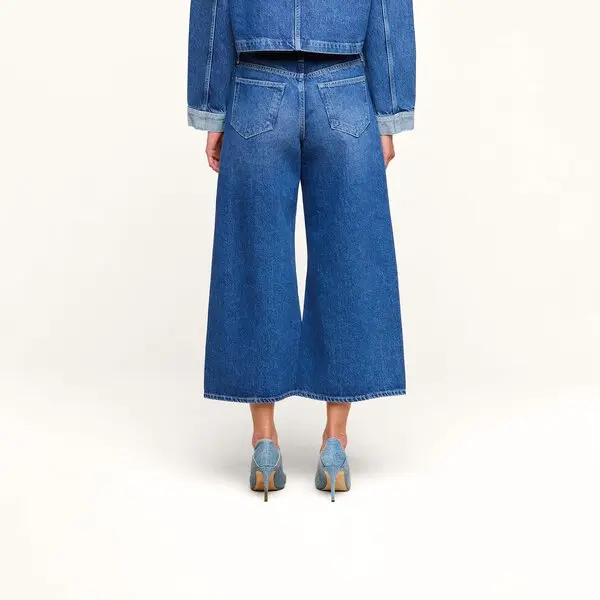 L'Agence Bronte Cropped Wide-leg Jean