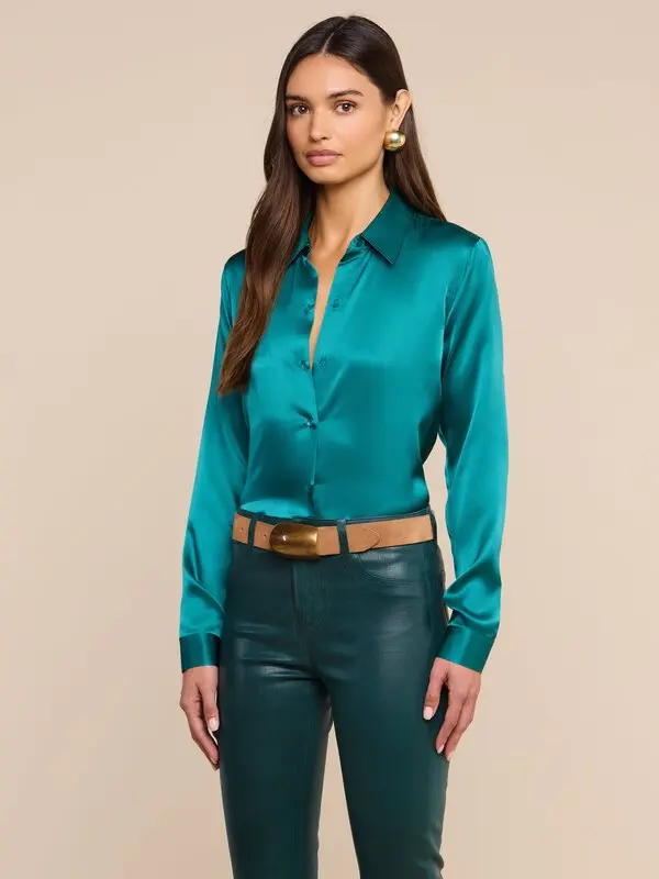 L'Agence Tyler Silk Blouse Top
