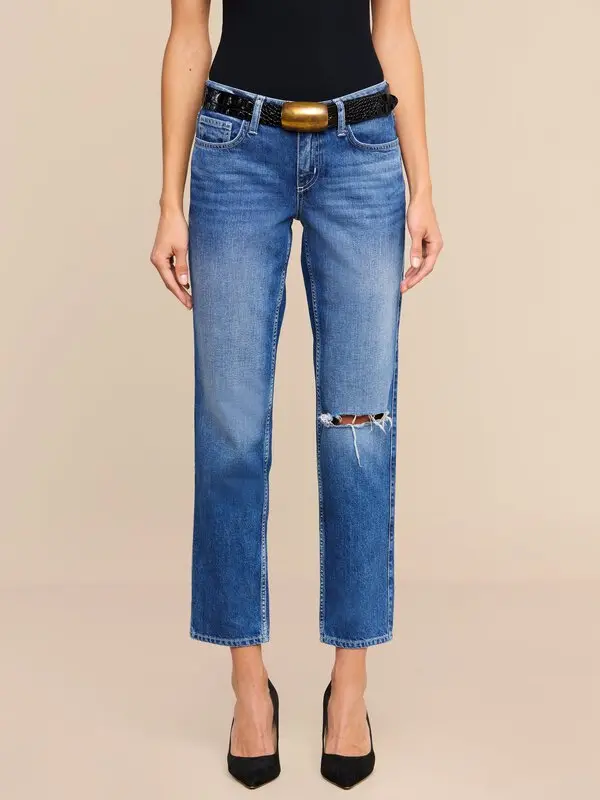 L'Agence Nevia Slouchy Straight-leg Jeans