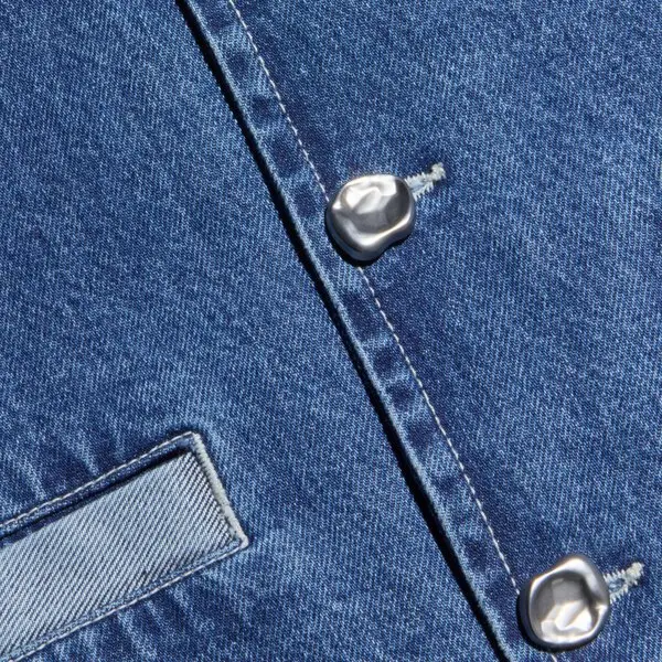 L'Agence Verona Collarless Cropped Denim Jacket