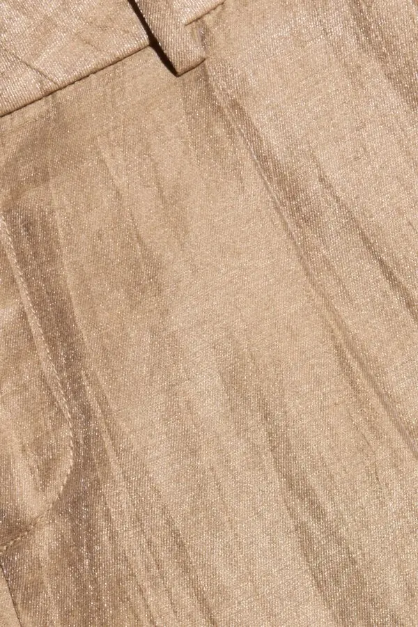 L'Agence Allanah Linen-blend Trouser - Latte/gold