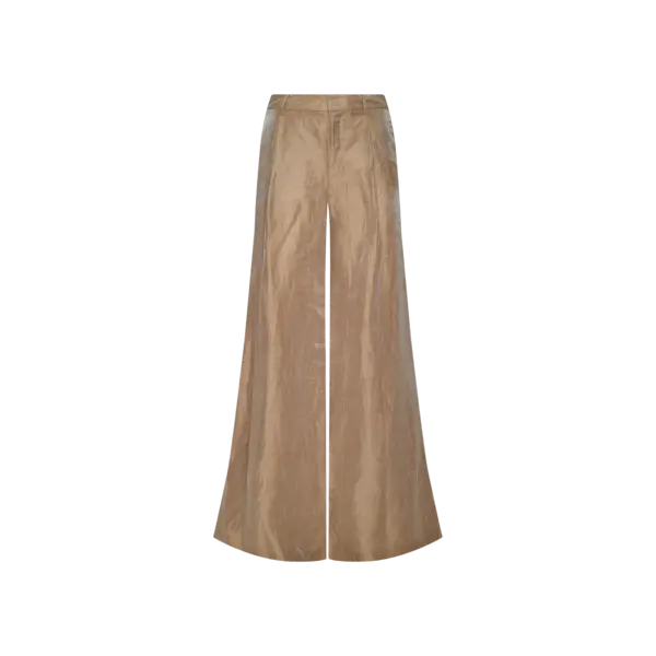 L'Agence Allanah Linen-blend Trouser - Latte/gold