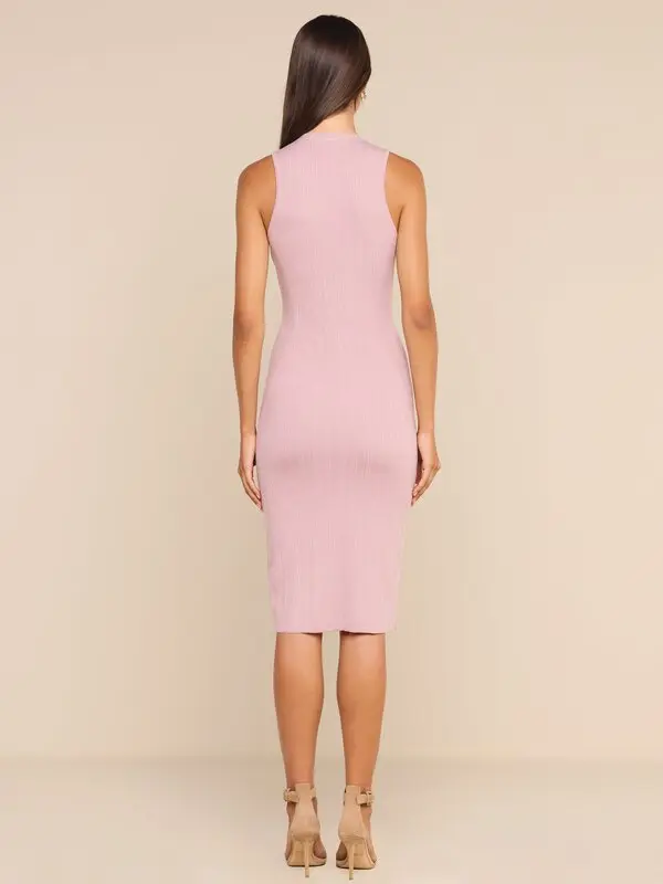 L'Agence Domino Midi Dress