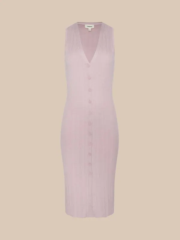 L'Agence Domino Midi Dress