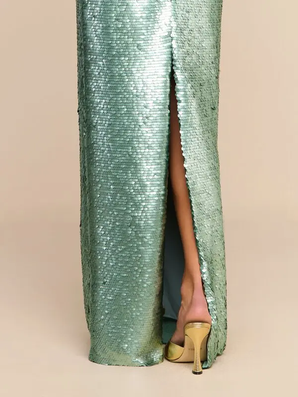 L'Agence Karma Sequin Maxi Dress