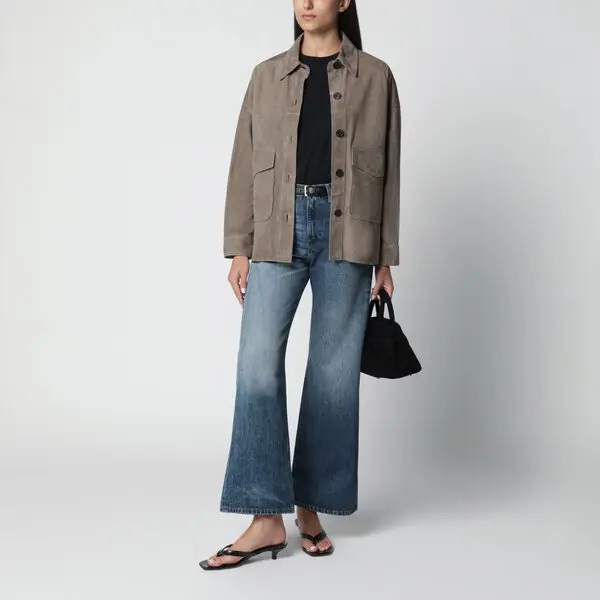 ARMA Taupe Suede Shirt Jacket - Brown