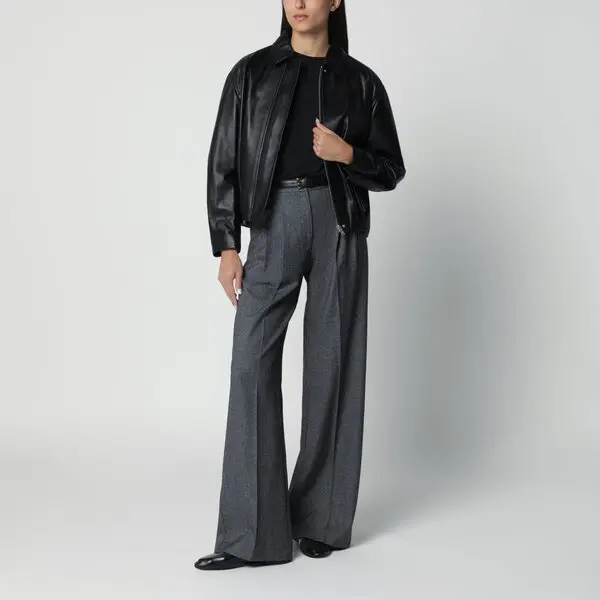 ARMA Melis Leather Bomber Jacket - Black