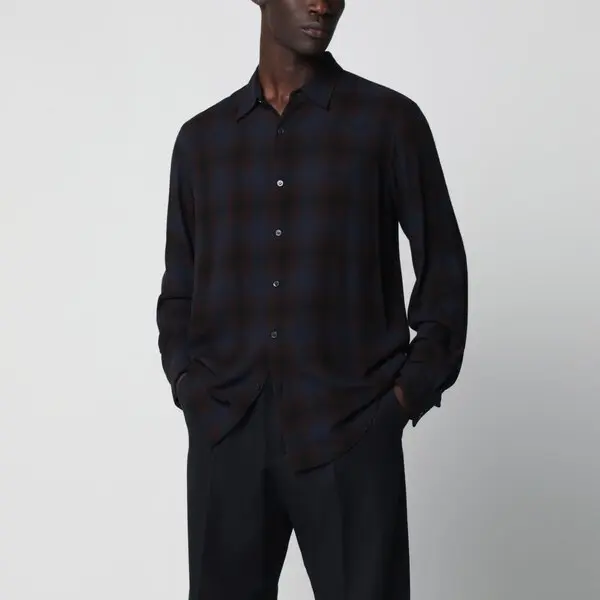 Dries Van Noten Check-pattern Viscose Shirt - Brown