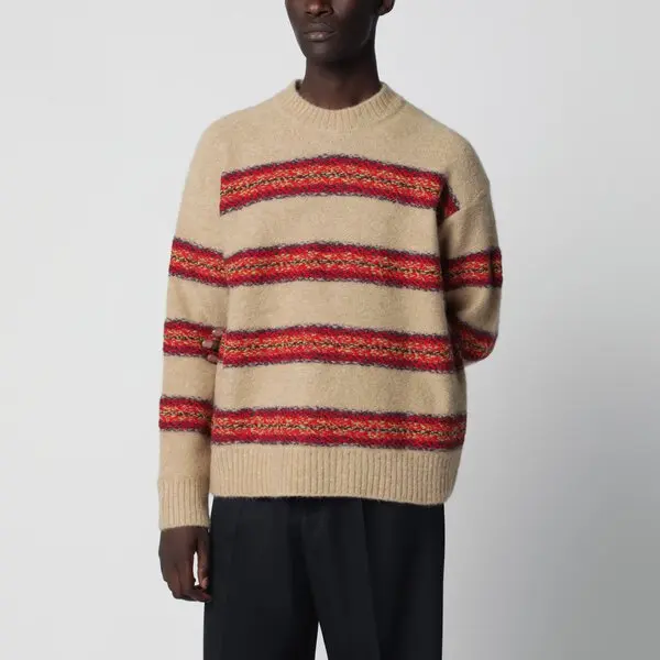 Dries Van Noten Striped Wool-blend Sweater