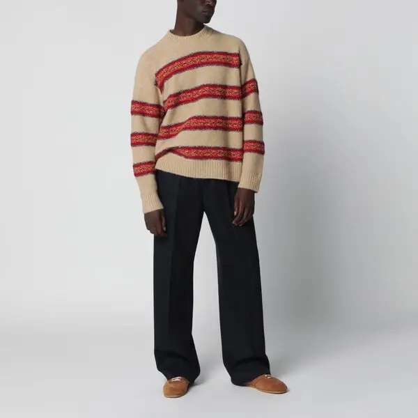 Dries Van Noten Striped Wool-blend Sweater
