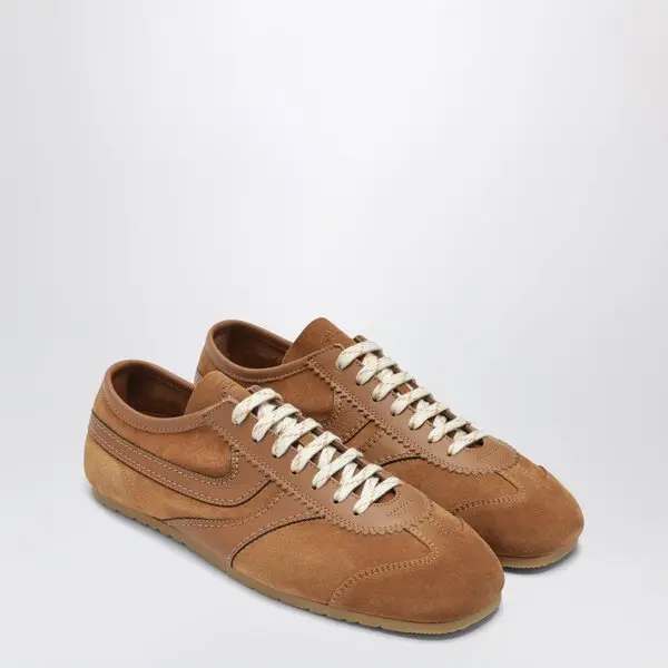 Dries Van Noten Brauner Sneaker Aus Leder Und Wildleder