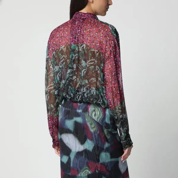 Dries Van Noten Multicolored Silk Blouse