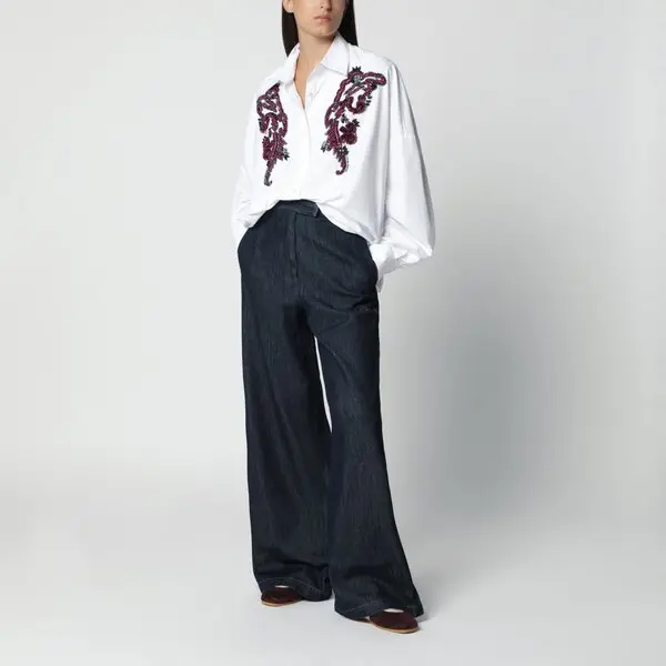 Dries Van Noten Dark Indigo Wide-leg Jeans
