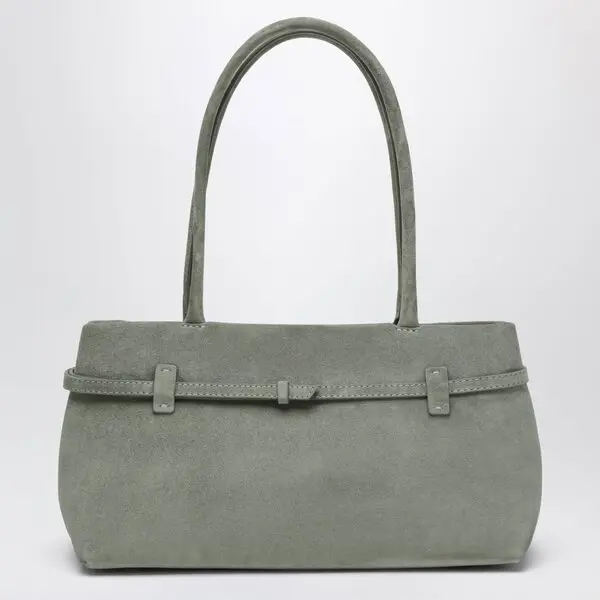 Manu Atelier Suede East West Shoulder Bag - Green