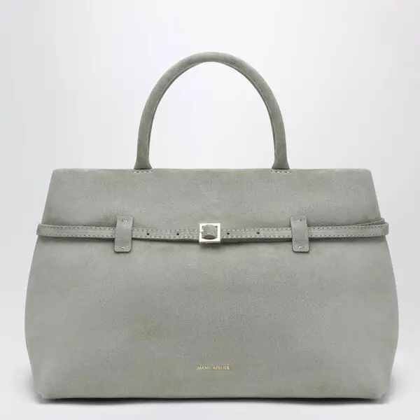 Manu Atelier Le Cambon 35 Bag In Suede - Green