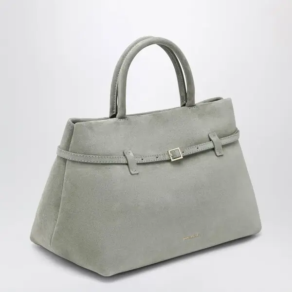 Manu Atelier Le Cambon 35 Bag In Suede - Green