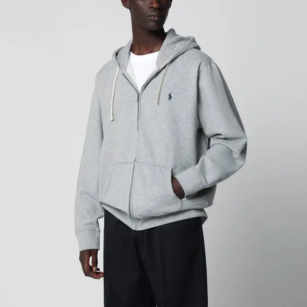 Polo Ralph Lauren Gray Cotton Zip-up Hoodie