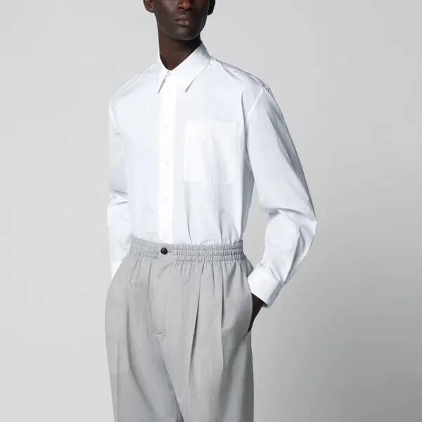 Bottega Veneta Pinstriped Cotton Shirt - White