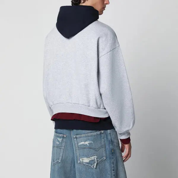 Balenciaga Layered Gray Hoodie