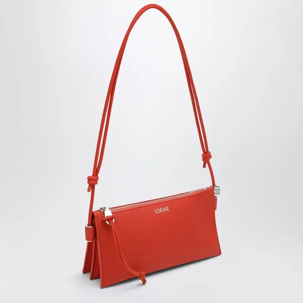 Loewe Joya Pouch In Calfskin Nappa Leather - Orange