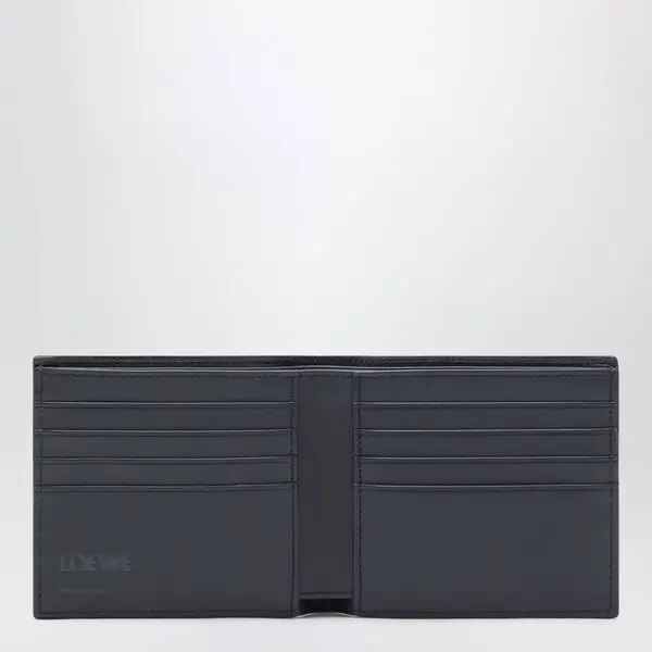Loewe Flag Bifold Wallet In Deep Navy Blue / Royal Azure Leather