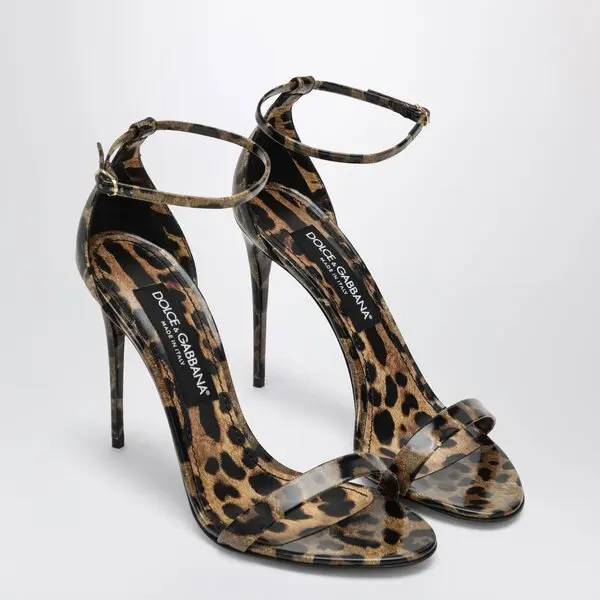 Dolce & Gabbana Keira Leopard-print Leather Sandals
