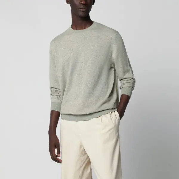Loro Piana Cream Mélange Cashmere And Silk Sweater