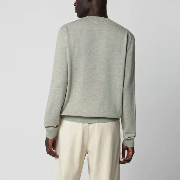 Loro Piana Cream Mélange Cashmere And Silk Sweater