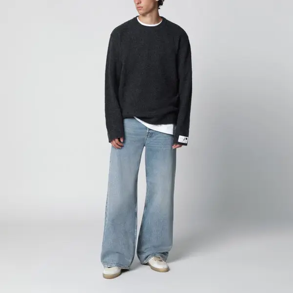 GOLDEN GOOSE Bouclé Wool Crew Neck Sweater