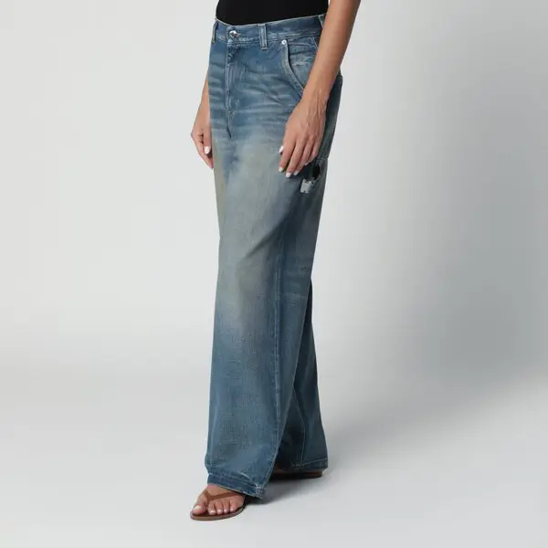HAIKURE Wide-leg Washed-effect Jeans