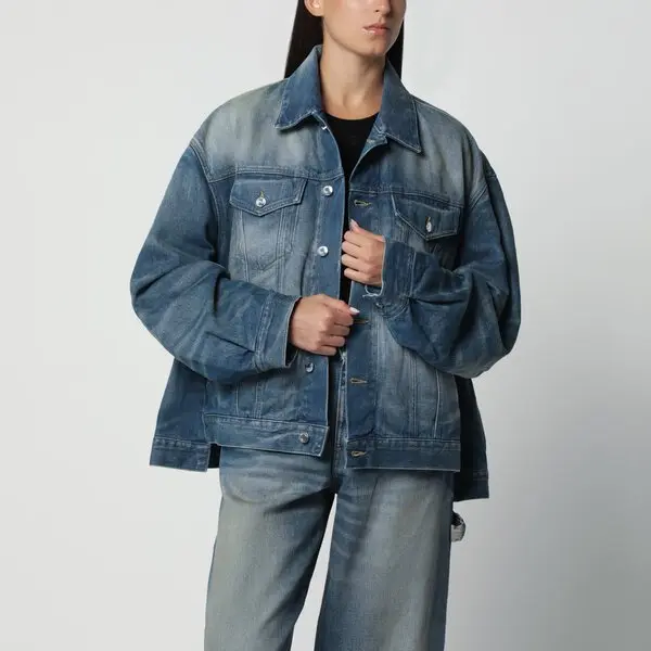 HAIKURE Washed Effect Denim Jacket