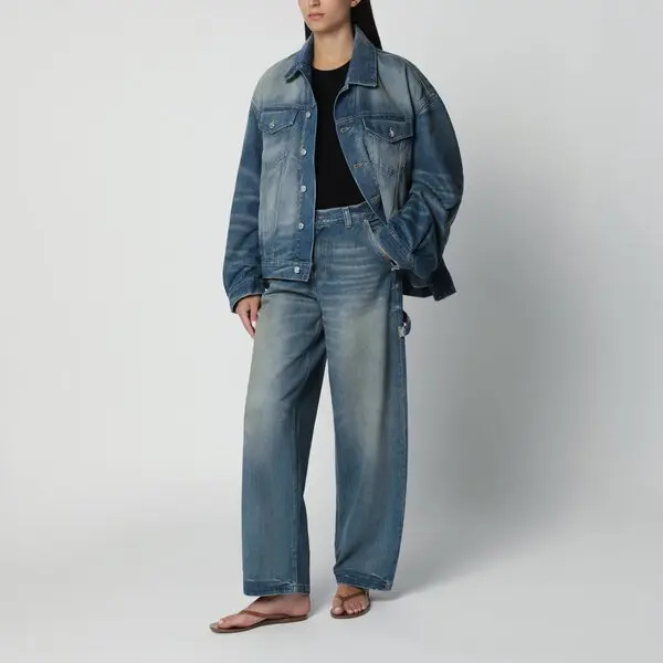 HAIKURE Washed Effect Denim Jacket