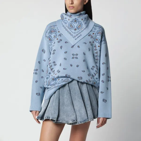 Alanui Bandana Jacquard Crewneck Sweater