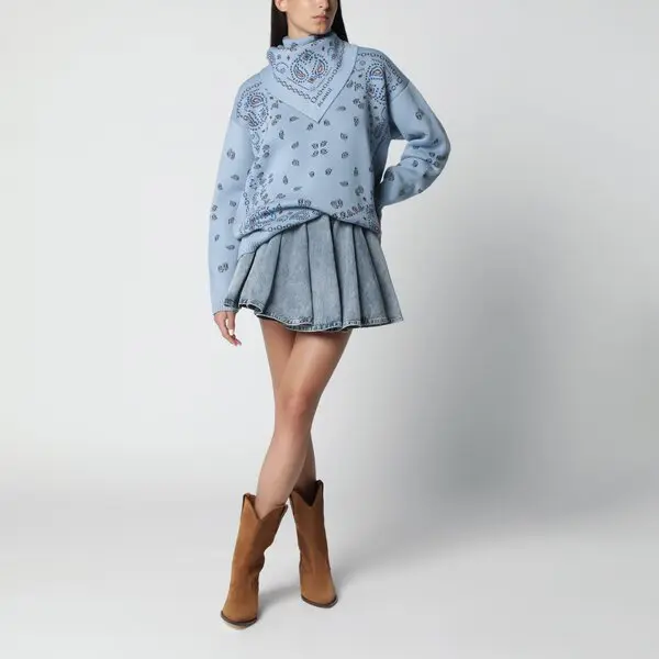 Alanui Bandana Jacquard Crewneck Sweater