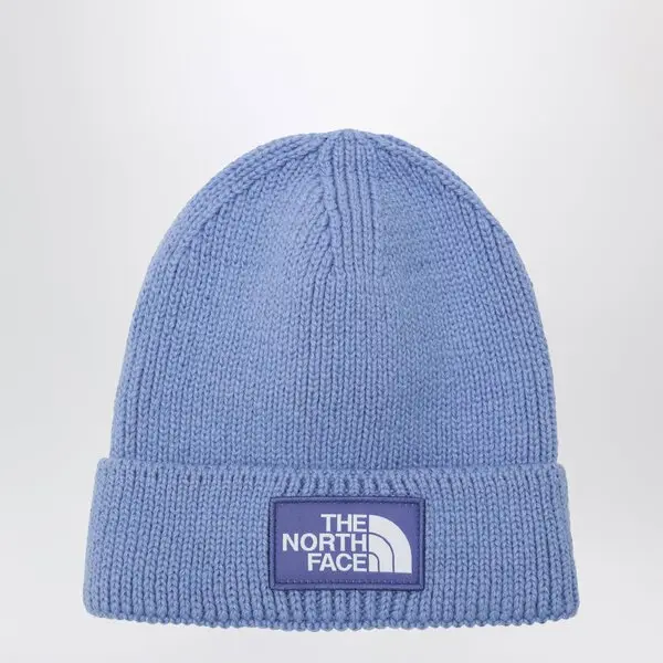 The North Face Indigo Beanie With Logo Patch - Light Blue